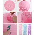 RECUTMS Mermaid Hanging Jellyfish Paper Lanterns Kit, 3 Colors, Beach ...