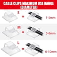100 Pcs Adhesive Cable Wire Clips, Outdoor Light Clips, Cord Management ...