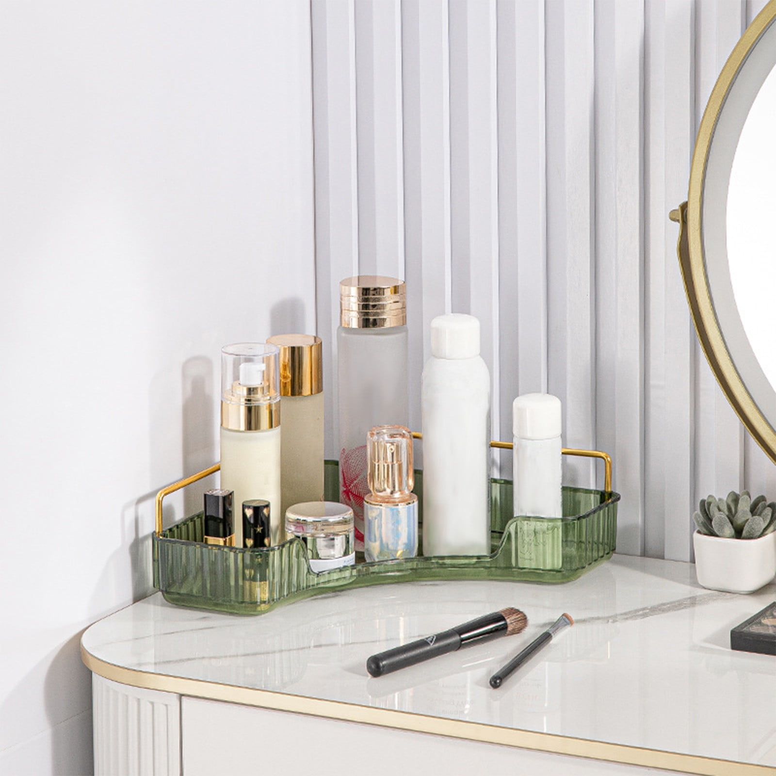 Perfume 1-Tier Corner Bathroom Counter Organizer, Countertop Perfume ...