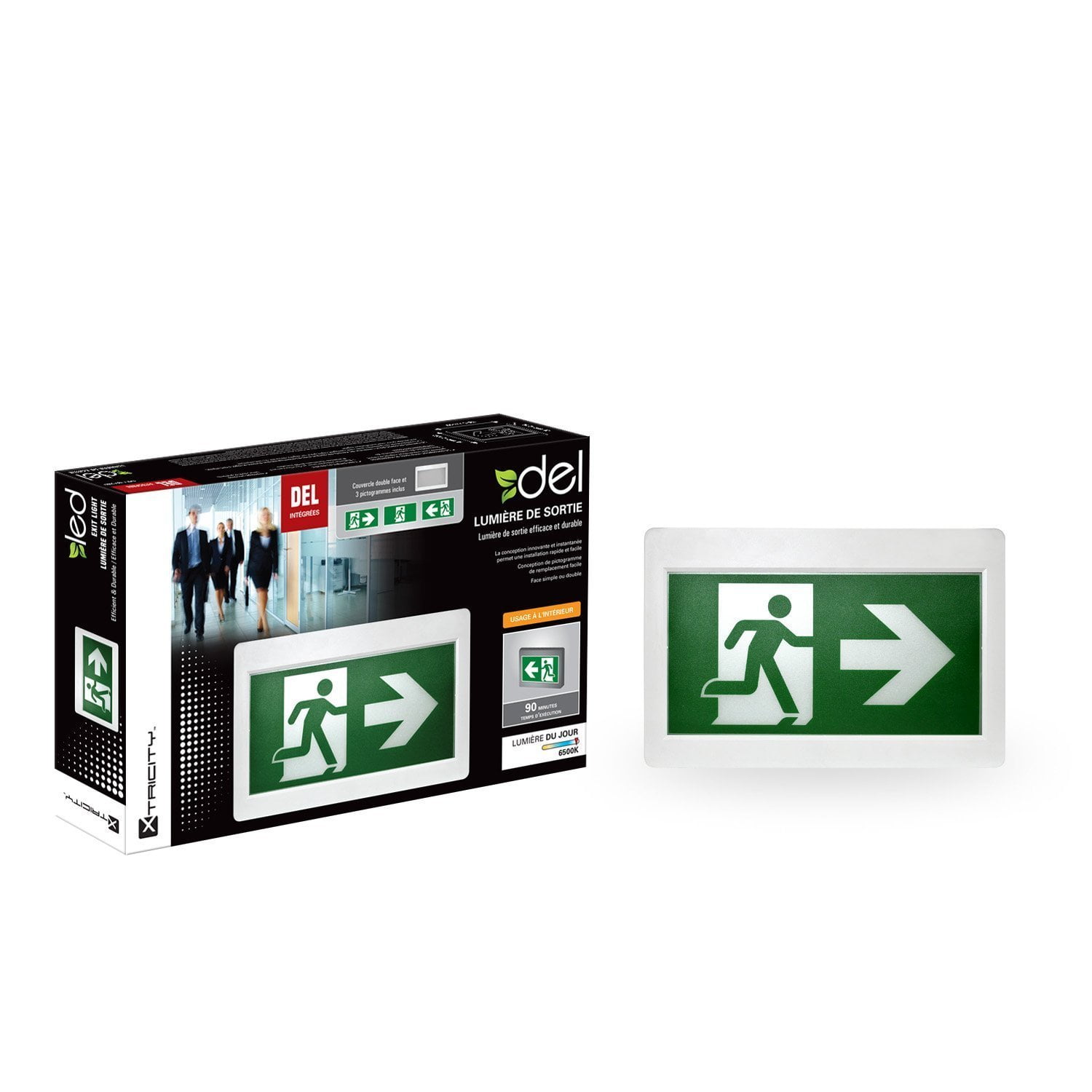 Xtricity LED emergency exit light with 3 pictograms | Walmart Canada