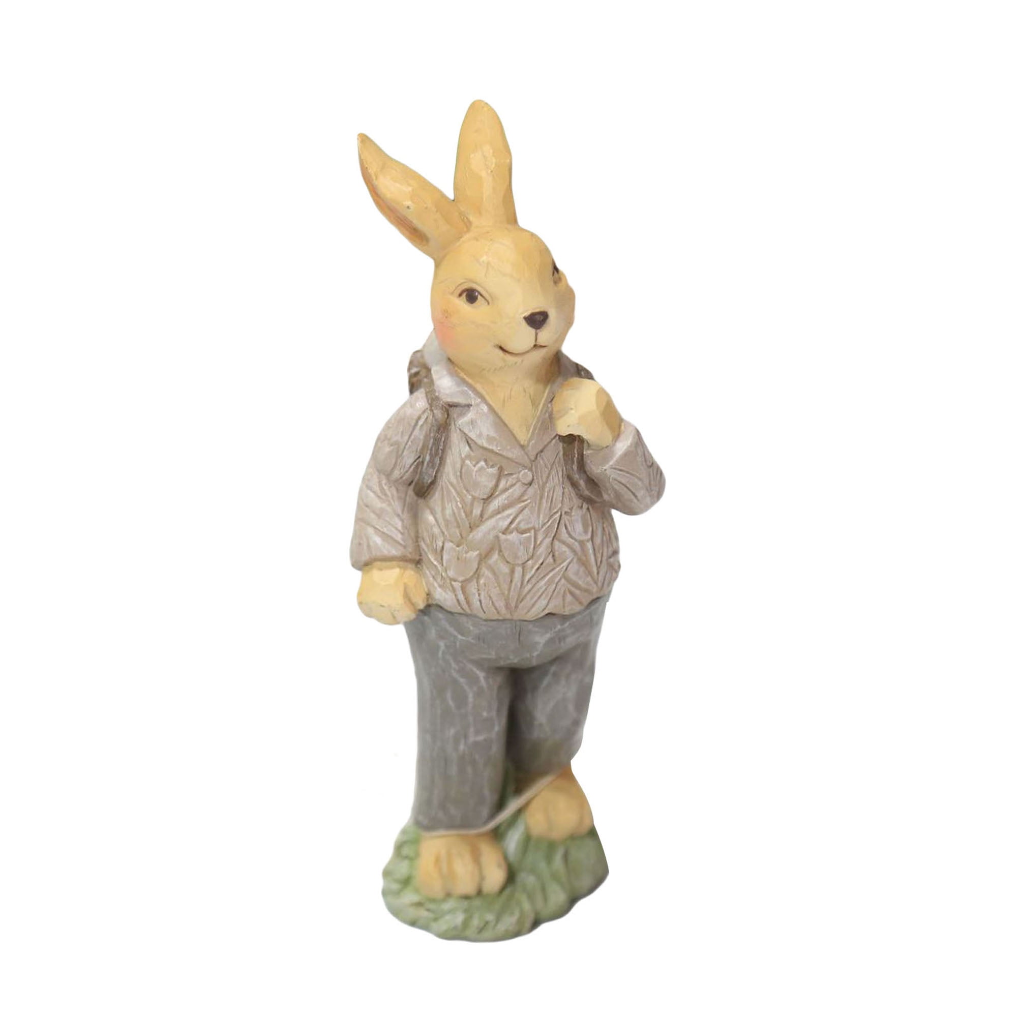 Bunny Rabbits Garden Animal Statues Multicolored Easter Bunny ...
