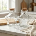 Unique Bargains 2pcs Vintage Glass Jars Storage Bottles Star Shaped 4.6 ...