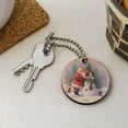 Christmas Holiday Santa Making Building Snowman Wood Wooden Round ...