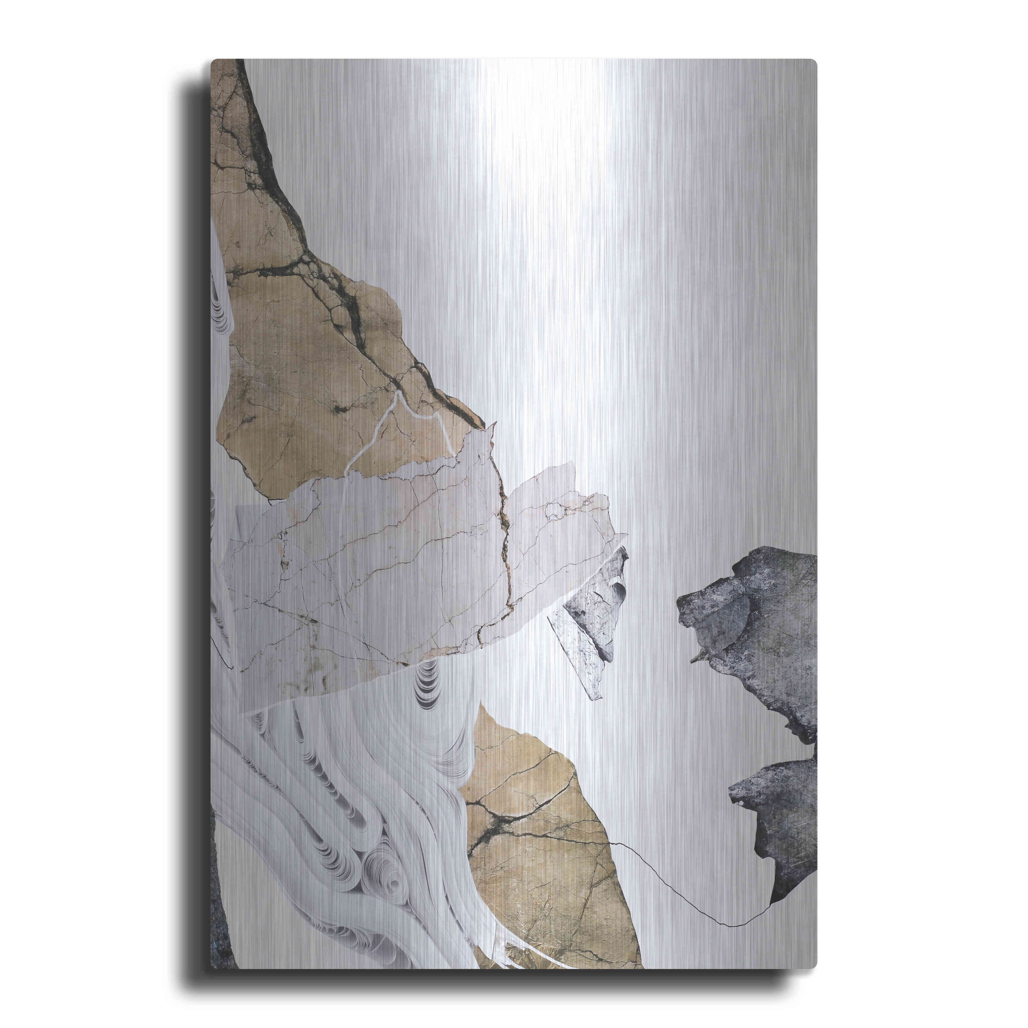 Luxe Metal Art 'Paper Look 2' by Design Fabrikken, Metal Wall Art, 24 ...