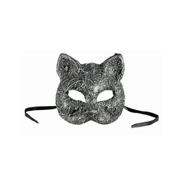 Halloween Lace Cat Mask - White - Walmart.com