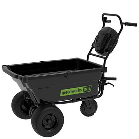 Greenworks PRO 80V Self-Propelled Wheelbarrow Garden Cart, Battery and ...