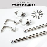 "Deconovo High-Quality Stainless Steel Curtain Rod, 30-48"" Width ...