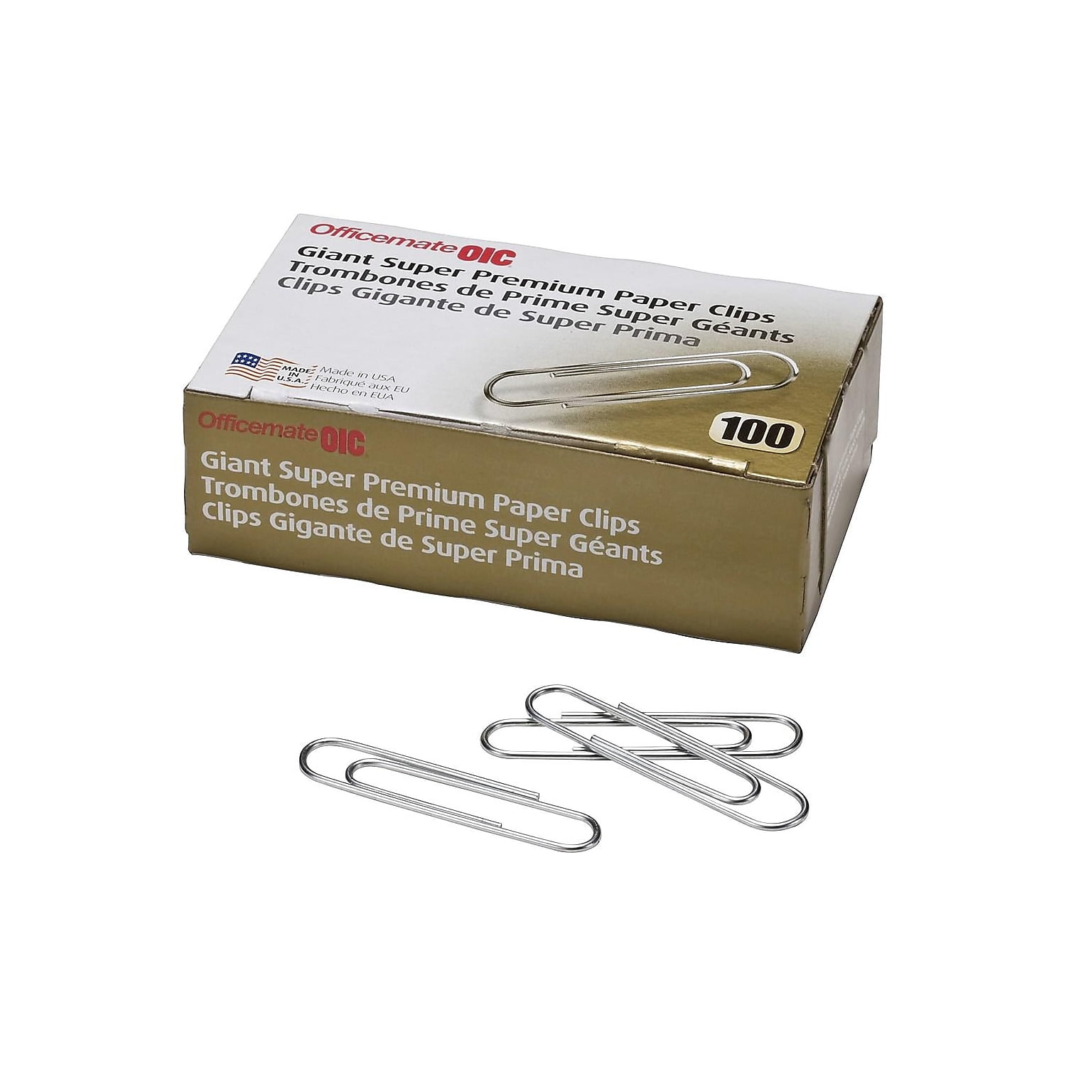 OfficeMate Super Premium Jumbo Paper Clips 99907 - Walmart.com