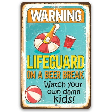 Metal Sign - No Skinny Dipping Chunky Dunking is Allowed - Durable ...