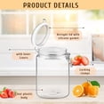 2 count Plastic Storage Jars with Locking Clamp Empty Square Clear ...