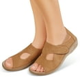 Collections Etc Adjustable Touch Closure Comfort Walking Sandals ...