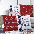 4PC Pillow Set Independence Day Flag Four Piece Set Peach Velvet Print ...