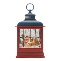 Melrose International Snow Globe w/Snowman and Deer 12"H Plastic 3 AA ...
