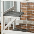 Pawhut 74 Wooden Outdoor Cat House Weatherproof And Wheeled Catio