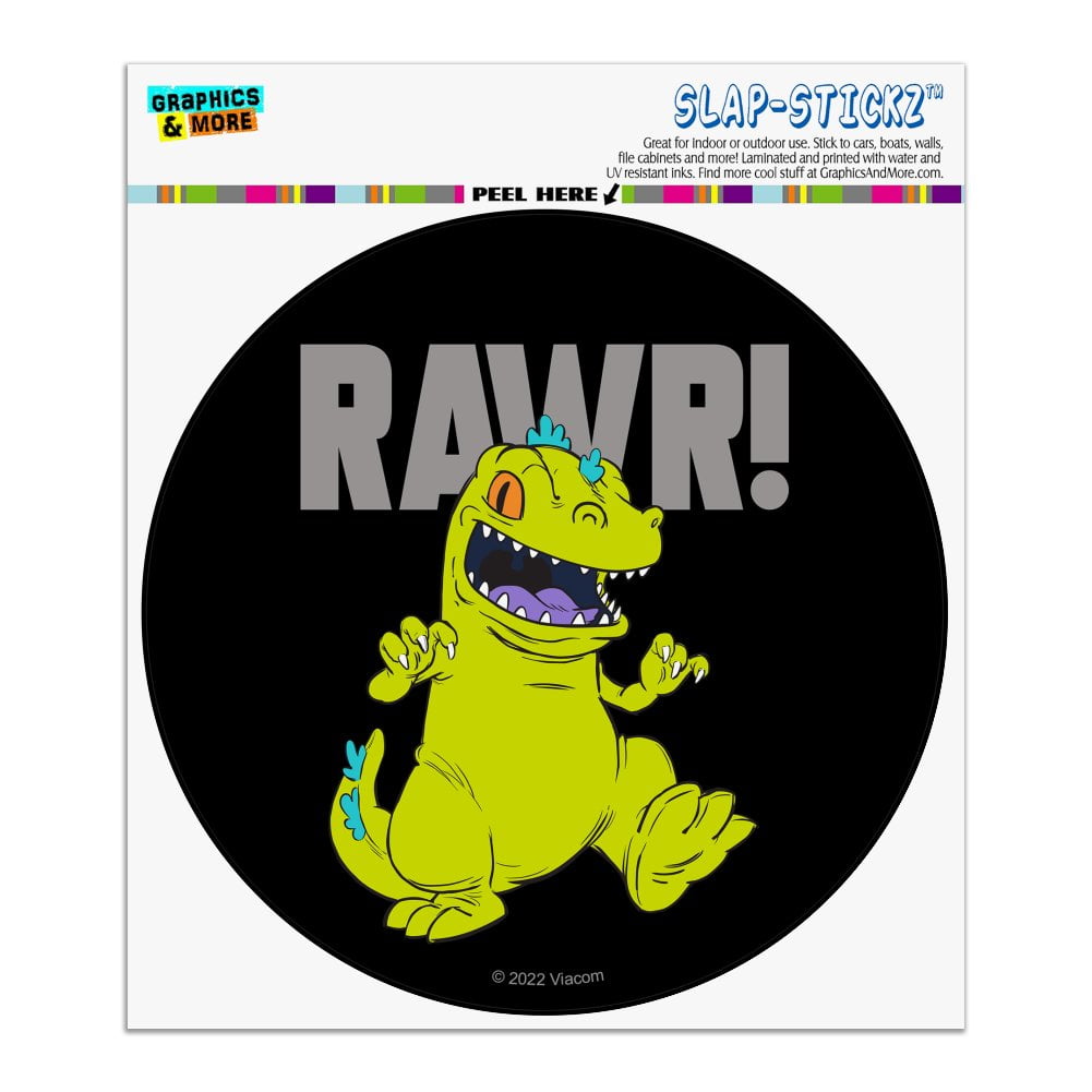 Rugrats Reptar Rawr! Automotive Car Window Locker Circle Bumper Sticker ...