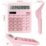 Niulife Office Desk Calculator with Solar Power, 12 Digits Large LED ...