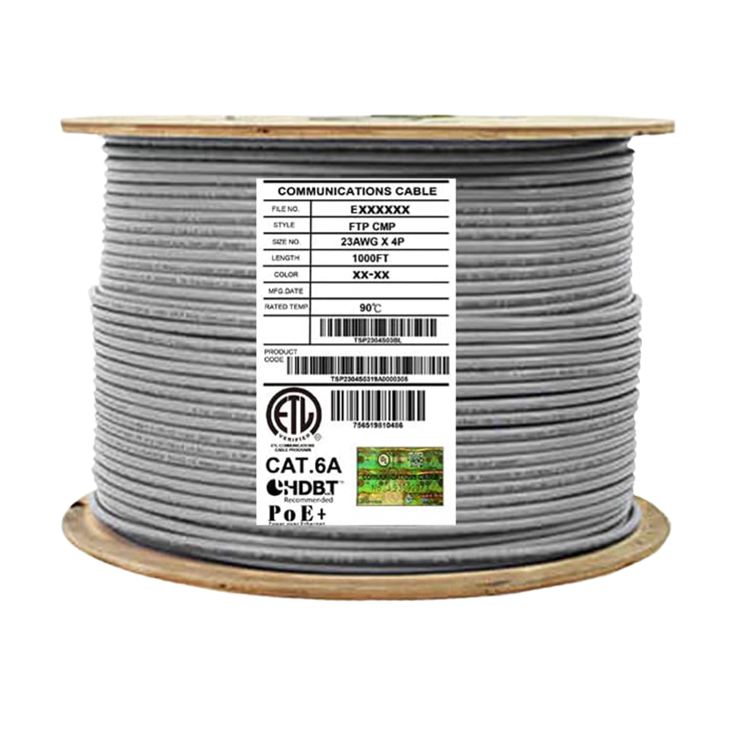 Infinity Cable CAT6A 10G Shielded Solid Plenum FTP 100% Pure Copper ...