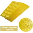 1 Set 15 Sheets Gold Foil Paper Picture Stickers Round Dot Decorative ...
