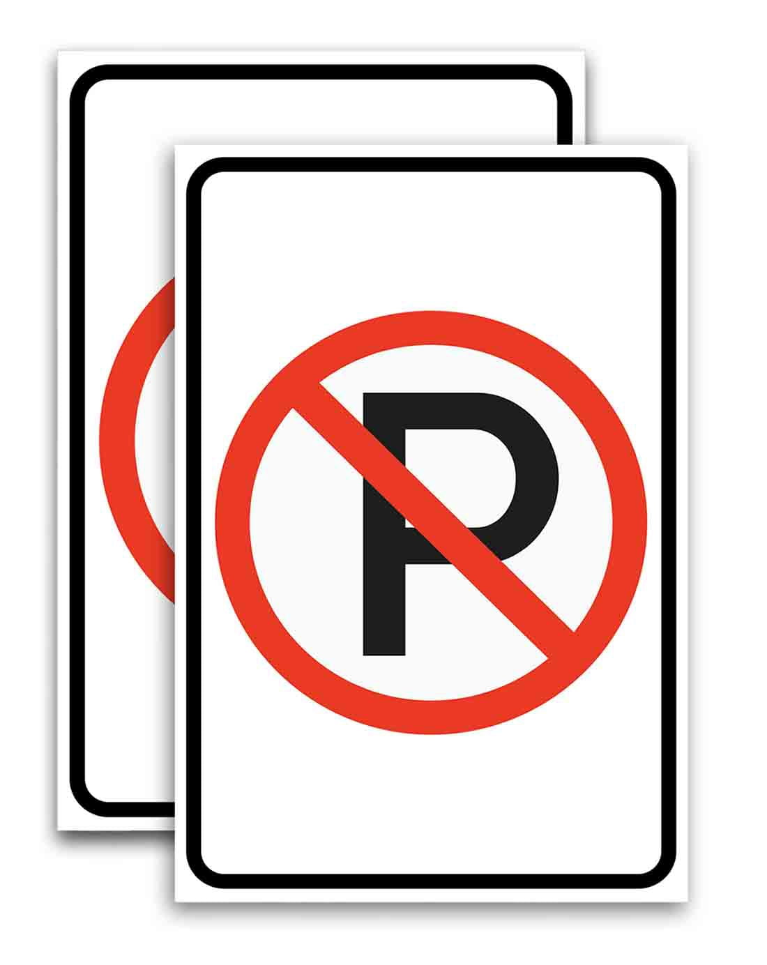 No Parking (24" X 36") Vinyl Decal Only (Pack of 2) |Sign|Sticker ...