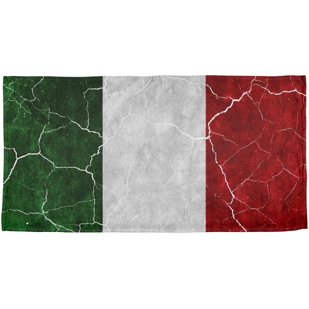 Distressed Italian Flag All Over Beach Towel - Walmart.com
