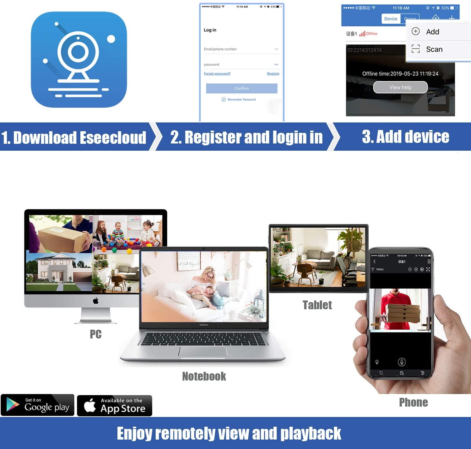 Buy Wireless Security Camera System,OHWOAI Home Surveillance Cameras ...