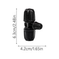 3/4 Inch To 1/4 Inch Irrigation Barbed Tee Fittings Kits Drop Lock Nut ...