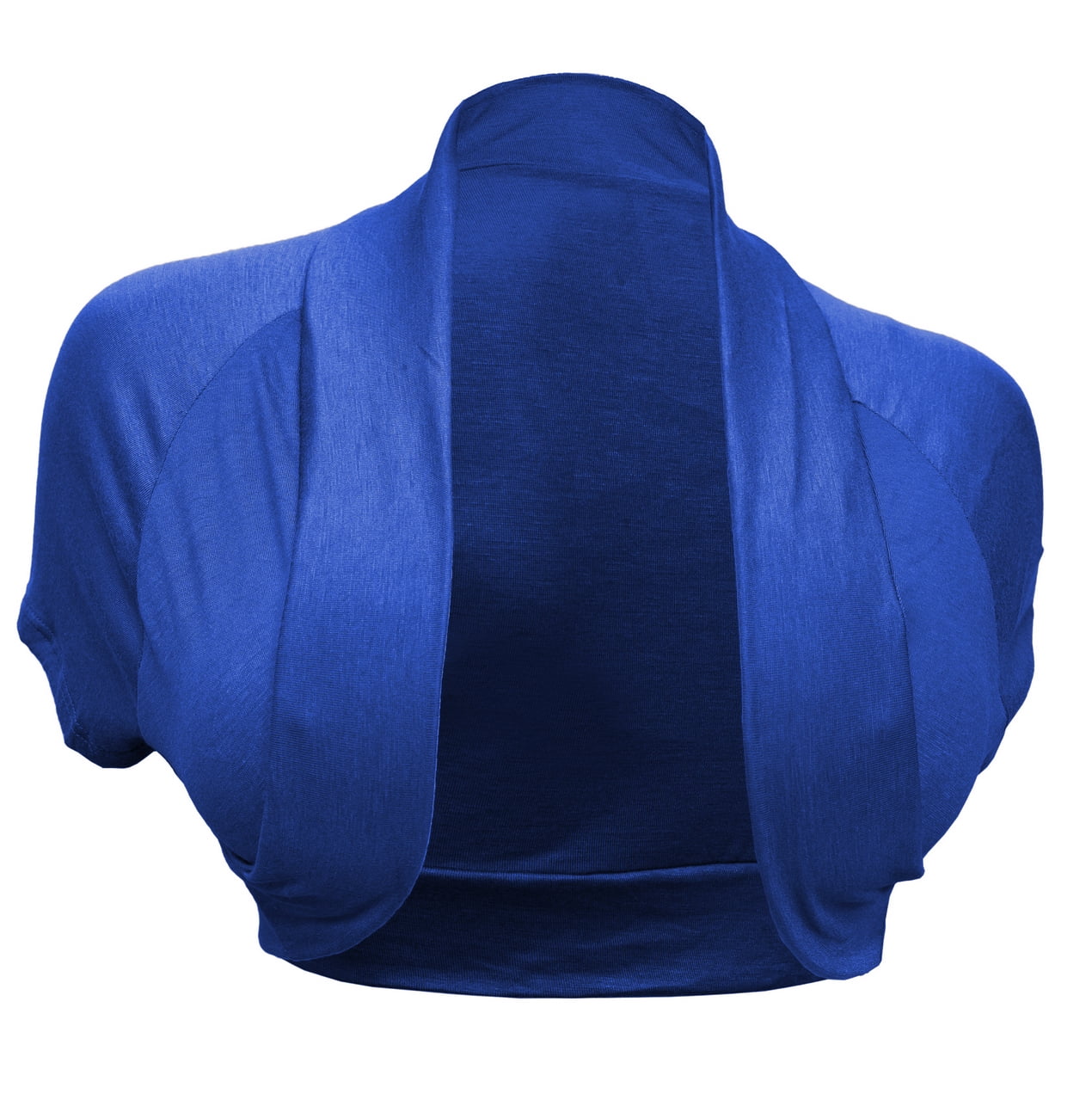 eVogues Plus Size Open Front Cropped Bolero Shrug Blue2 - Walmart.com