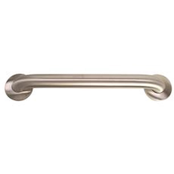 Stainless Steel Grab Bar Round Flange 16 In. - Walmart.com - Walmart.com