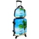 World Traveler Palm Tree Hardside 2-Piece Carry-on Spinner Luggage Set ...
