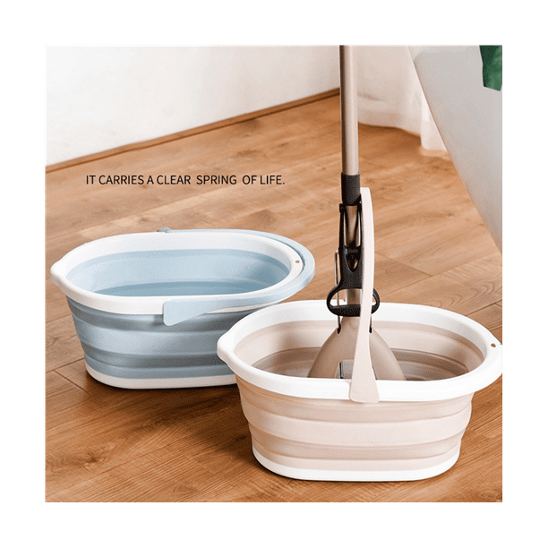 Qtmnekly 1Pcs Blue Foldable Water Bucket, Outdoor Cleaning Plastic ...