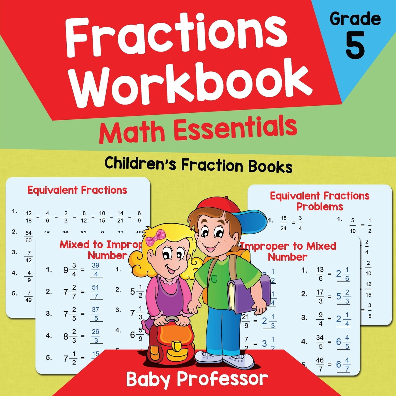 Fractions Workbook Grade 5 Math Essentials: Children's Fraction Books ...