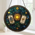 Celestial Tarot Stained Glass Suncatcher with Witchcraft Inspired ...