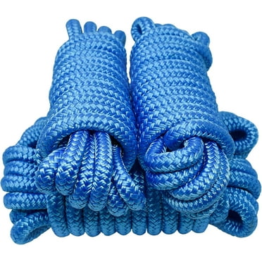 Sand Shark 15ft 1/2in Dock Lines, Marine Grade Double-Braided Nylon, 4 ...