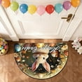 Easter Decor Easter Carpet Entrance Door Semicircle Mat Household ...