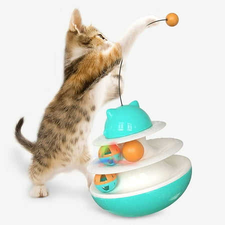 Cat Tracks Toy, Turntable Cat Toy, Turntable Interactive Spring Balls ...