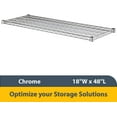 Chrome Wire Shelf for Shelving Units, 2-Pack 18" x 48" Replacement ...