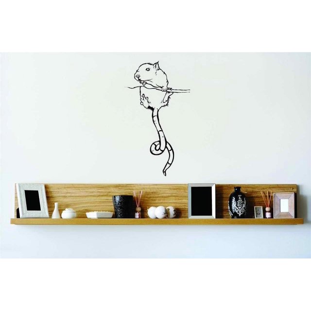 Rat Mouse Hanging On A Branch Vinyl Wall Decal Bedroom Decoration Kids ...
