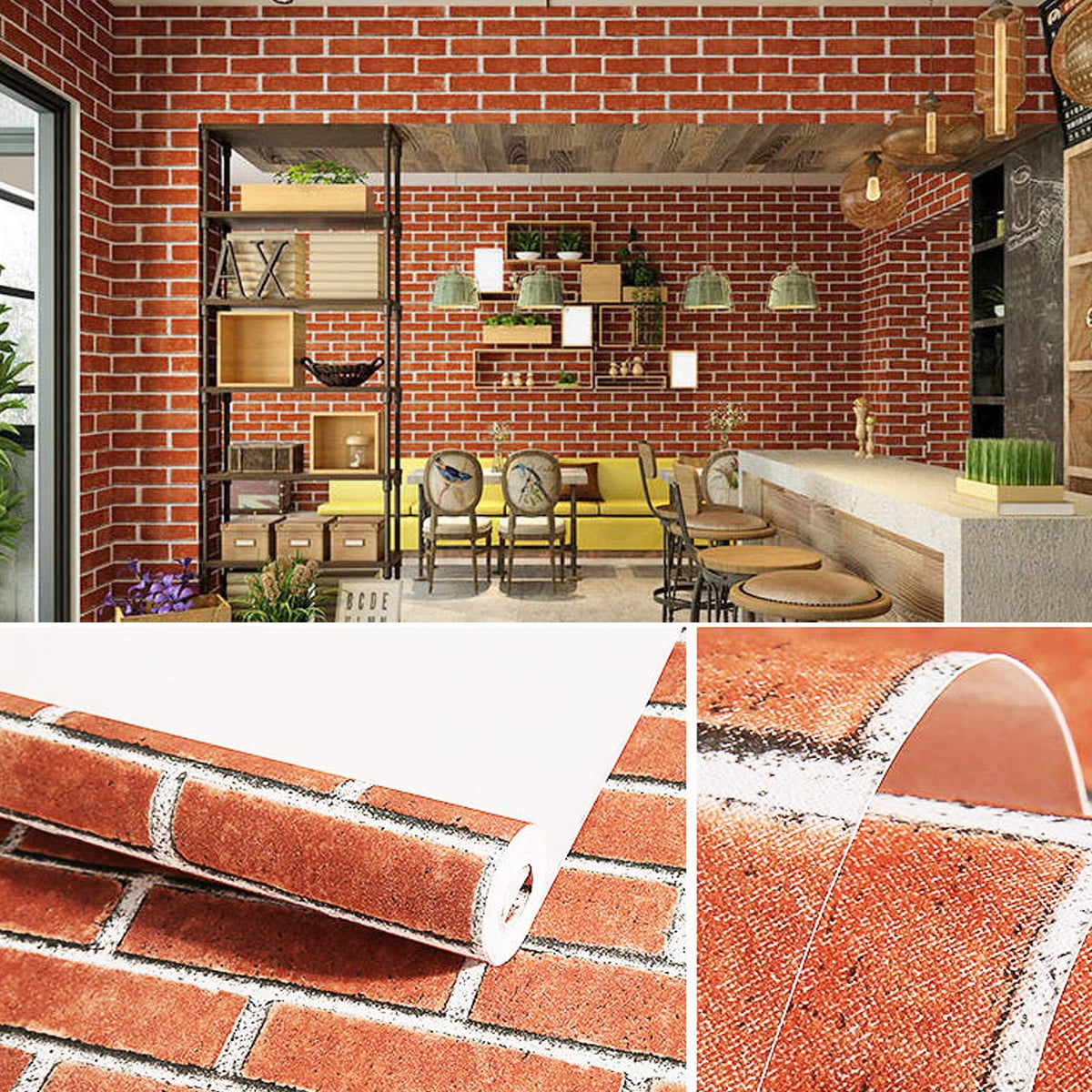 5 Brown 3D Wall Panels Foam Brick Painted Effect Wall Tiles Peel And Stick Foam Planks For 5-brown-3d-wall-panels-foam-brick-painted-effect-wall-tiles-peel-and-stick-foam-planks-for