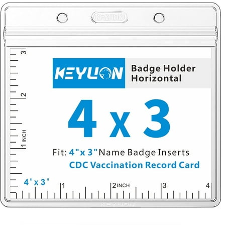 HTCM 10 Pack Vaccination Card Protector 4x3 in, CDC Immunization Record ...