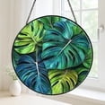 Monstera Plant Stained Glass Suncatcher – Tropical Window Decor ...