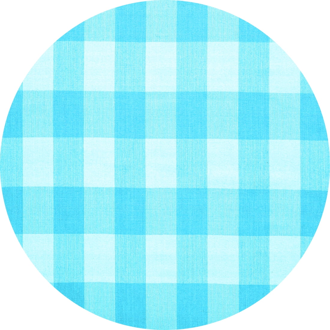 Ahgly Company Indoor Round Checkered Light Blue Modern Area Rugs, 8 ...