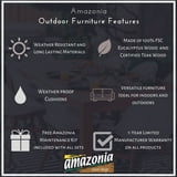 Amazonia Malta 4-Piece Conversation Set with Brown Cushions - Walmart.com