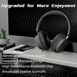 Wireless Bluetooth Over-Ear Headphones, Hi-Fi Stereo, Foldable ...