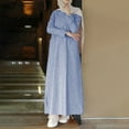 Nyyf Womens Muslim Abaya Dress Prayer Dress Islamic Full Length Kaftan