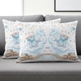 Blue Cartoon Cat Lumbar Pillow Covers 12 x 20 Inch Pillow Covers Set of ...