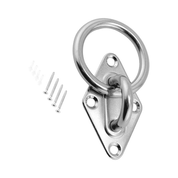 Pad Eye Plate with Wall Mount Hook with Screws and Anchors 304 ...