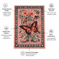 Knots Rugs 100% Wool Hand Knotted Butterfly Floral Area Rug, Boho ...