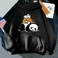 Bibifish Womens Cute Panda Stack Graphic Hoodies With Pocket Oversized ...