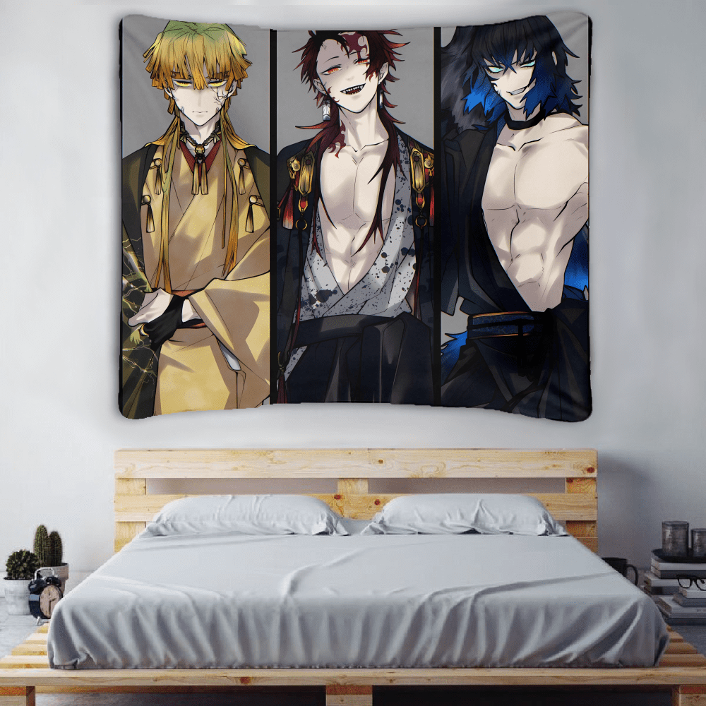 Demon Slayer Hanging Backdrops Serviceable Graceful Wall Art Backdrop ...