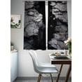 Black Broken Stone Sheer Curtains for Living Room Bedroom Modern ...